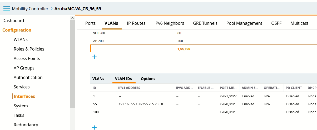 Aruba Mobility Controller | NACVIEW Documentation