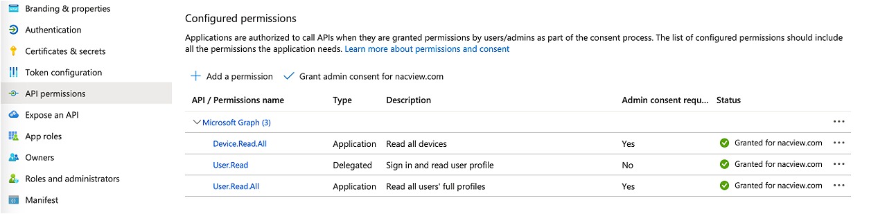 MS Intune (MDM) integration | NACVIEW Documentation
