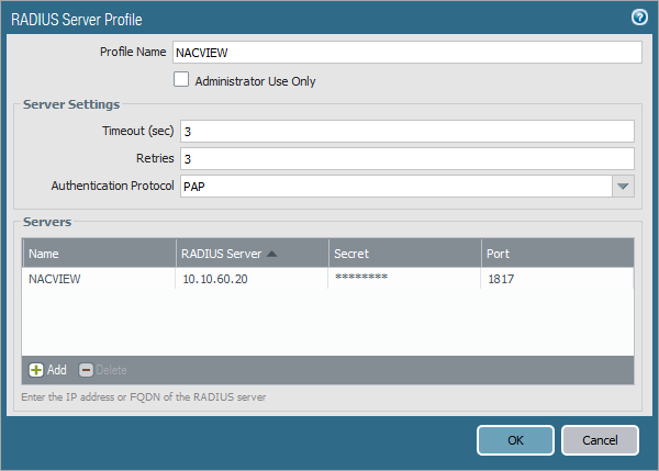 VPN PaloAlto OTP | NACVIEW Documentation